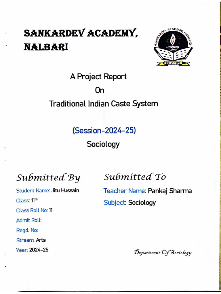 Sociology Project Updated | PDF