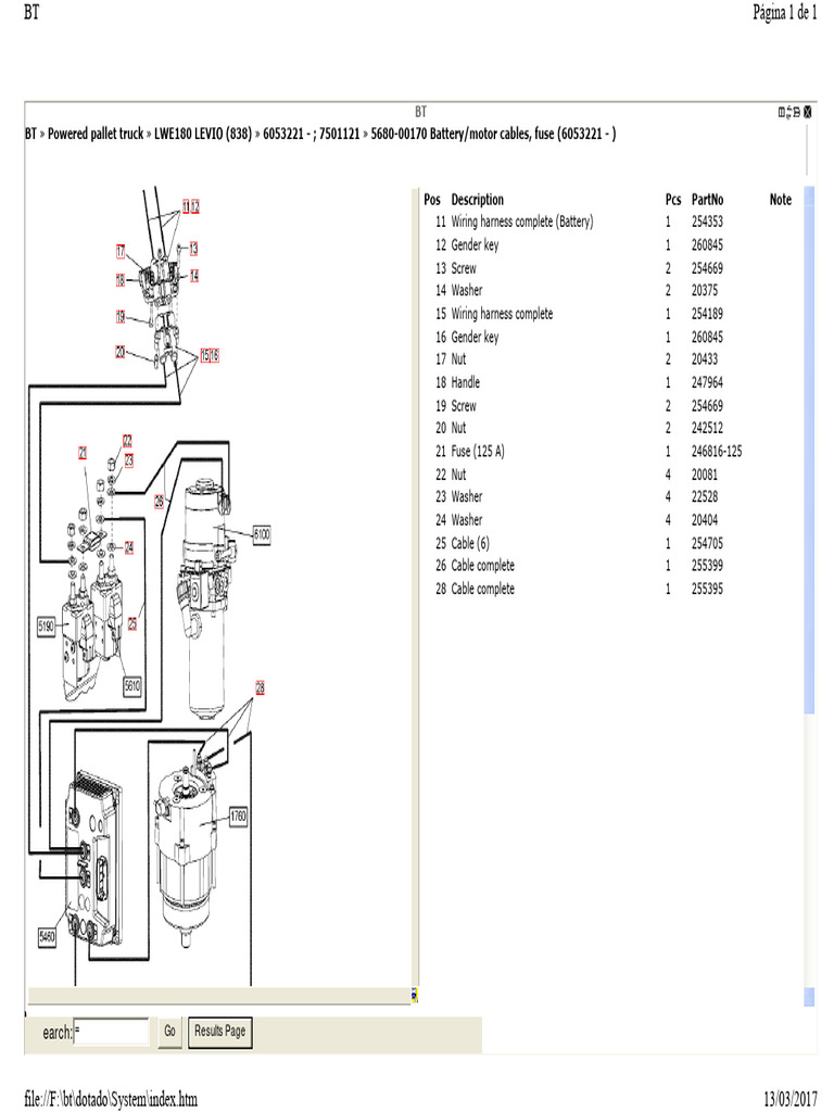 5680-00170 Batterymotor Cables, Fuse (6053221 - ) | PDF | Electrical ...