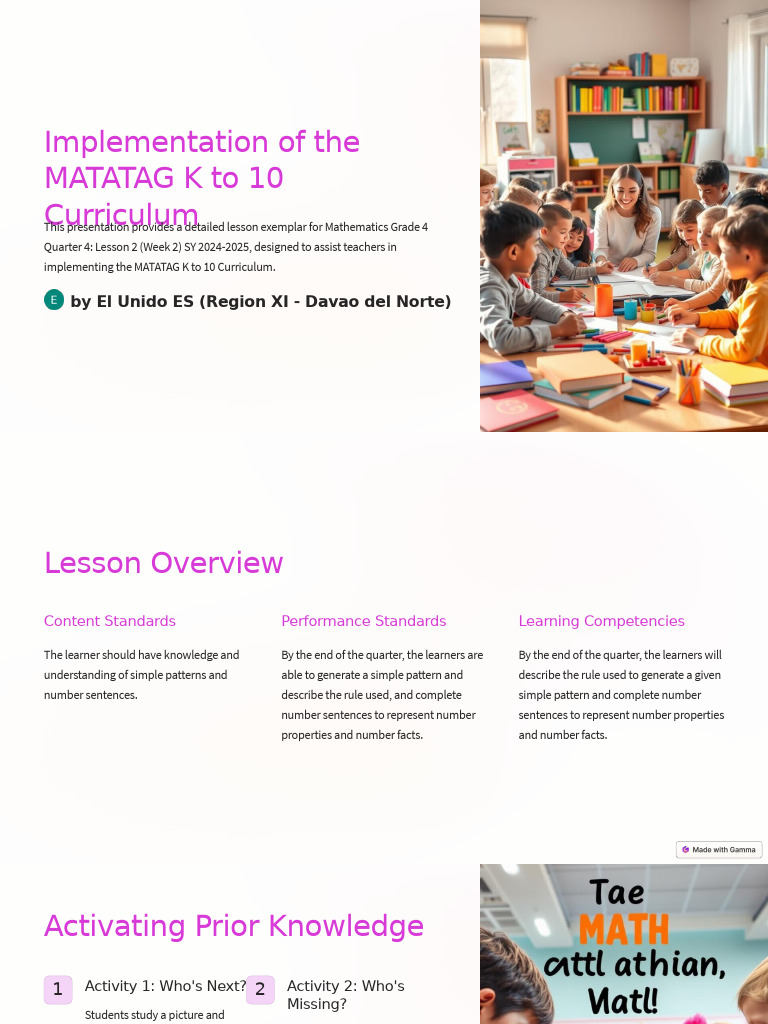 Implementation of The MATATAG K To 10 Curriculum | PDF | Teachers ...
