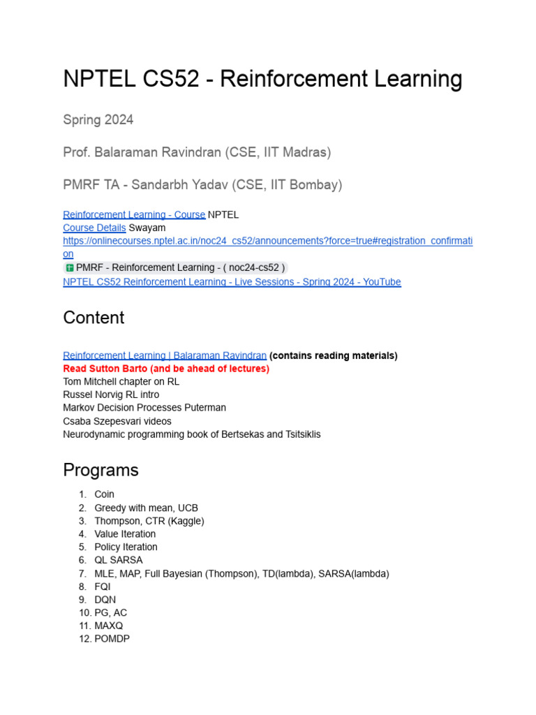 RL UNIT PPT | PDF | Estimator | Statistical Theory