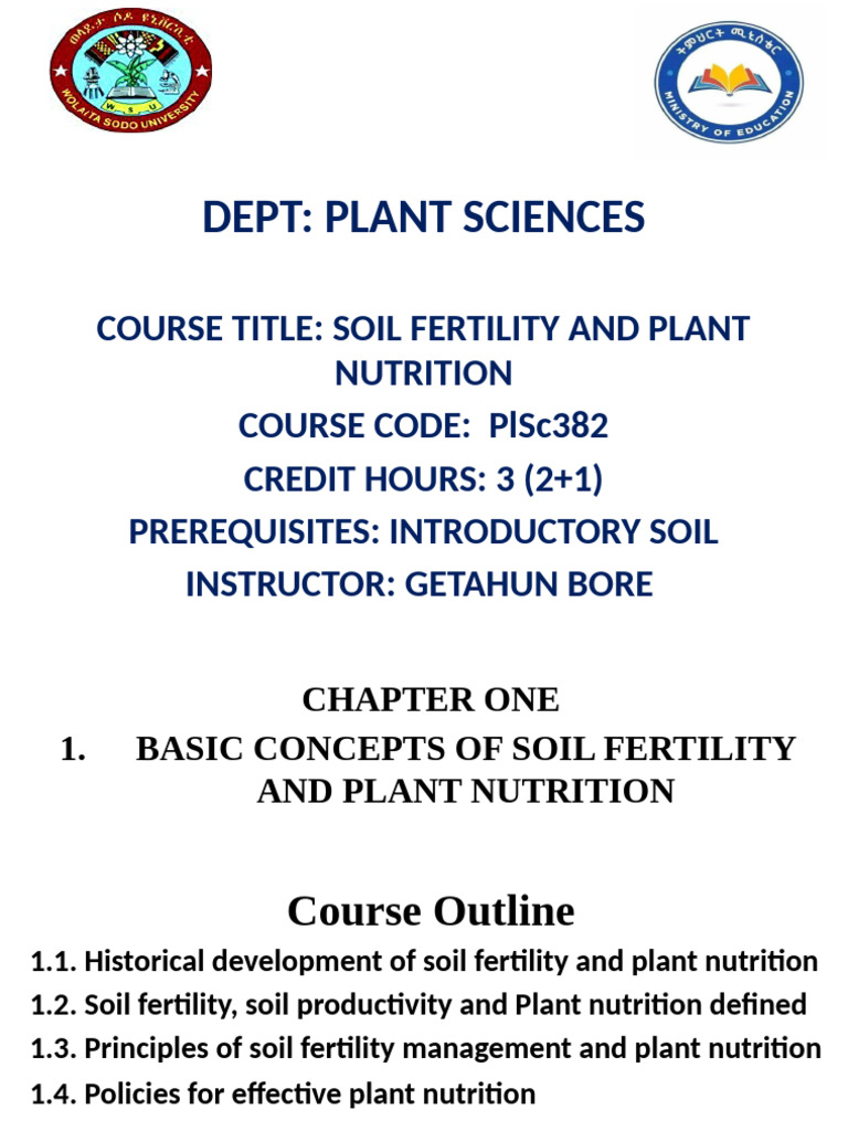 Soil Fertility & Plant Nutrition Overview | PDF | Soil | Cell Membrane