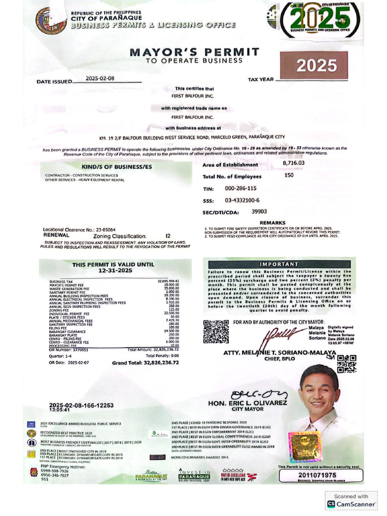 Mayors Permit and Other Supporting Documents | PDF