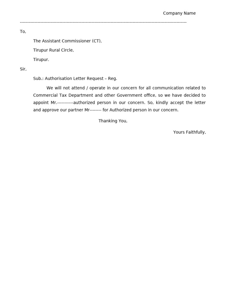 LETTER - Authorised | PDF