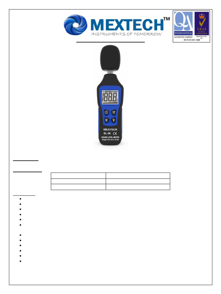 Mextech sl36 | PDF