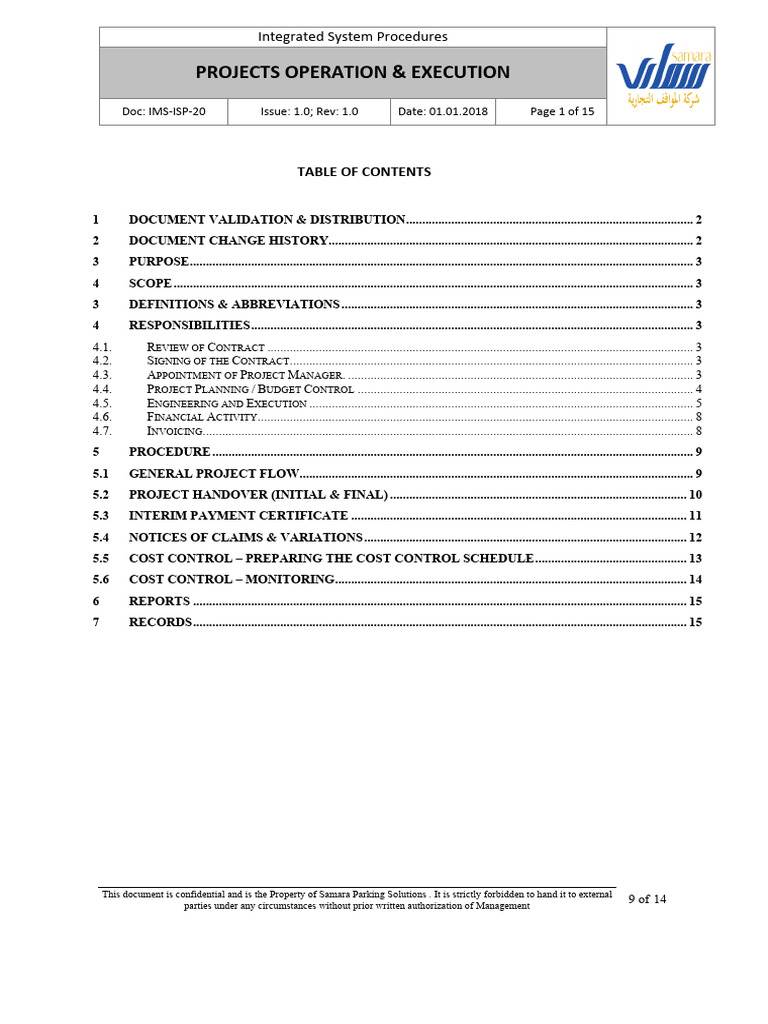 IMS.ISP.20- Operations and Execution | PDF | Budget | Specification ...