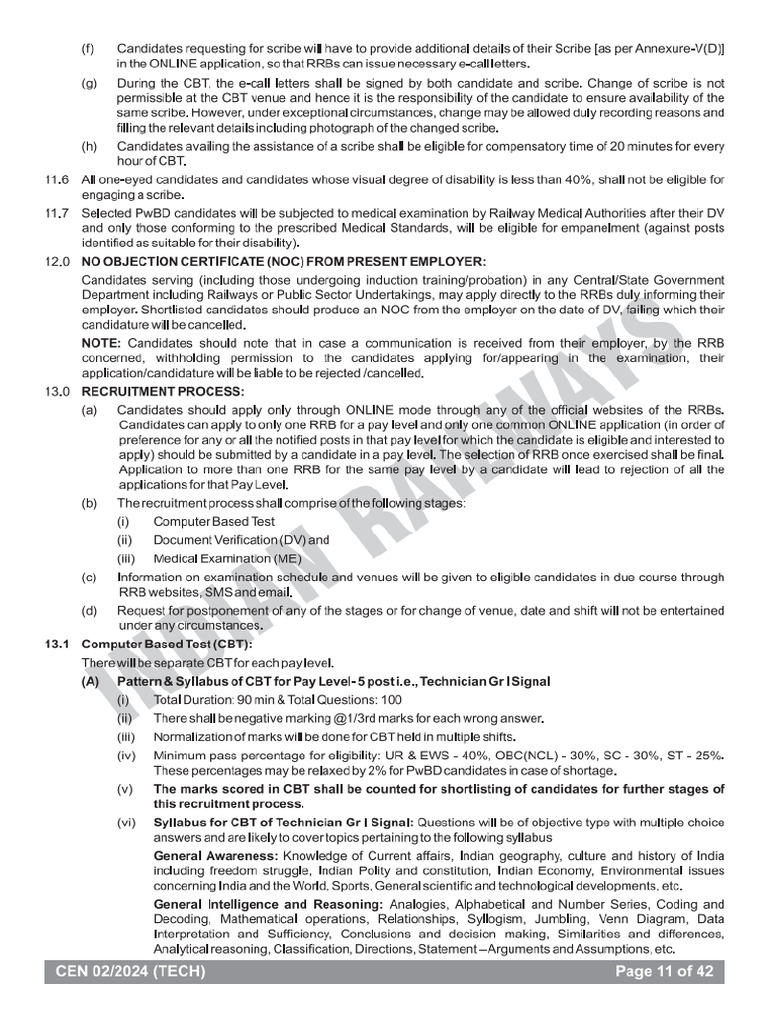 RRB Technician Syllabus | PDF