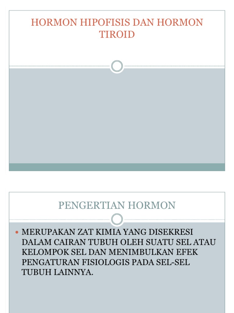 Hormon Hipofisis Dan Hormon Tiroid | PDF