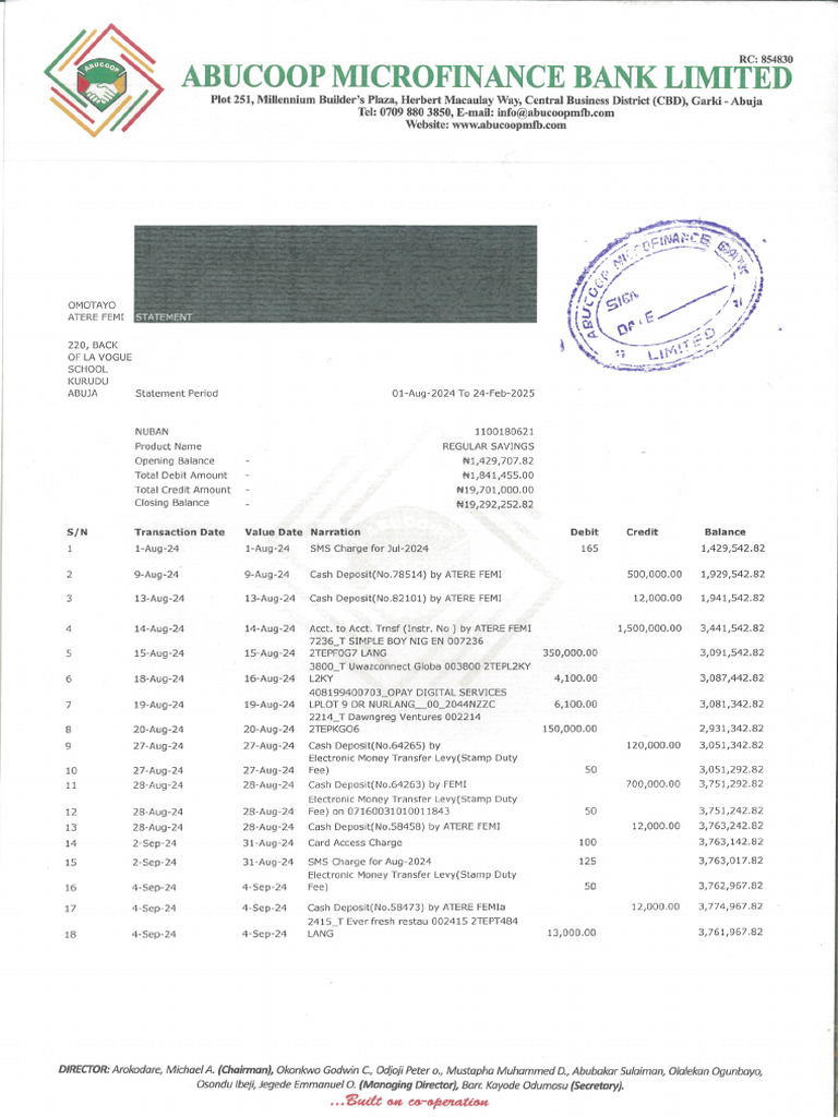 Atere Statement | PDF