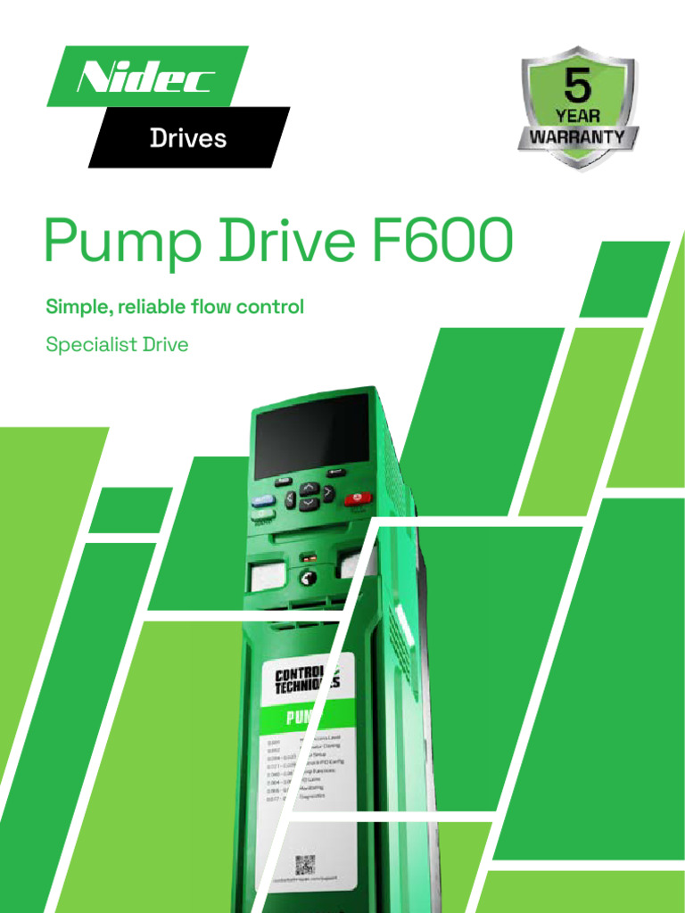 F600 Pump Drive: Reliable Flow Control | PDF | Pump | User Interface