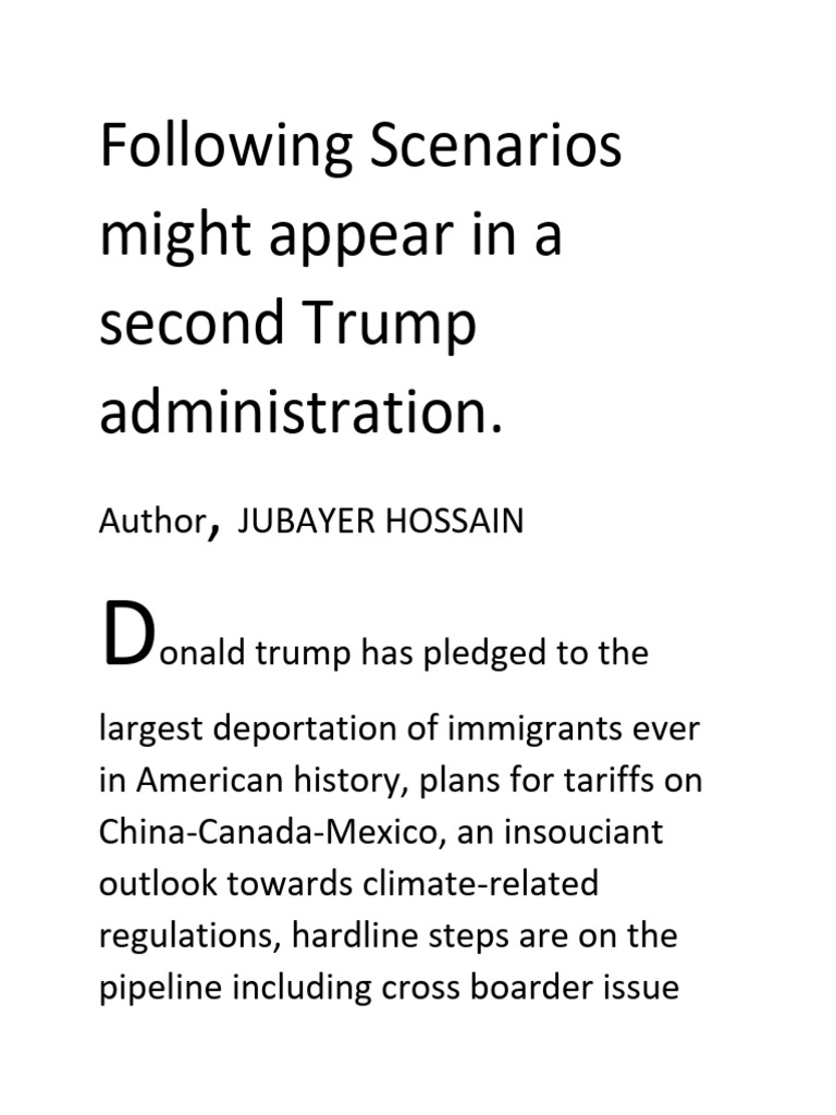 Trump’s Second Term: Key Policies Ahead | PDF | Israel | World Politics