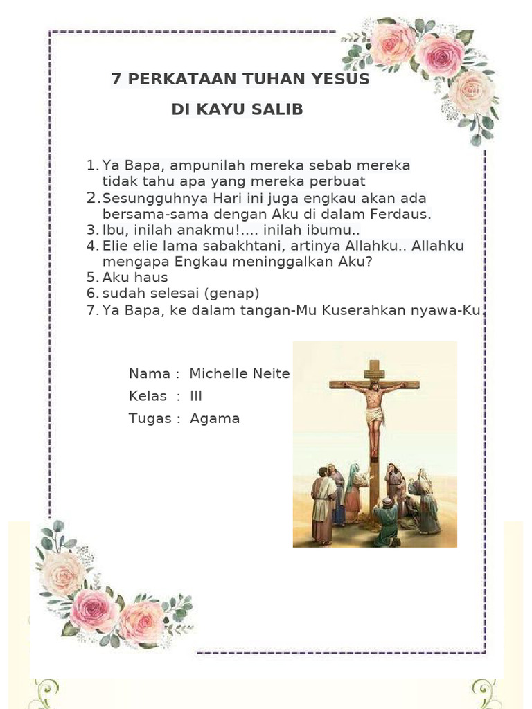 7 Perkataan Tuhan Yesus | PDF