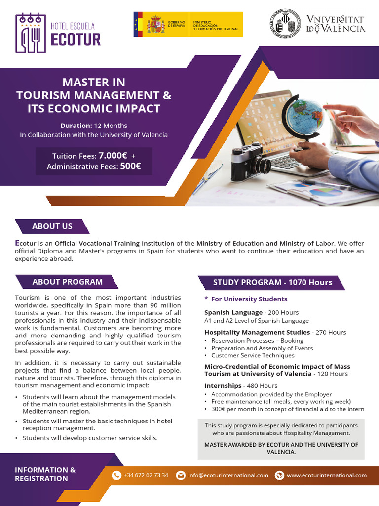 Master in Tourism Management & Its Economic Impact | PDF | Tourism ...