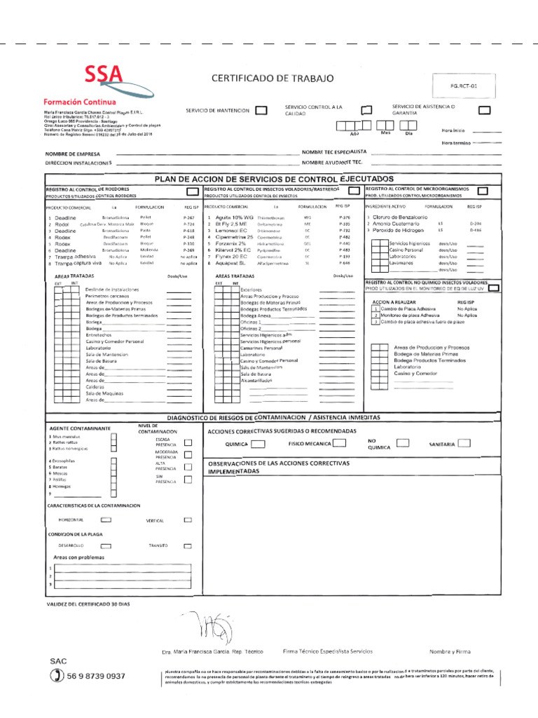 Talonario Carta SSA FOLIO DEL 76 AL 101 | PDF