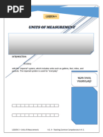 Measurements Grade 7 Lesson | PDF