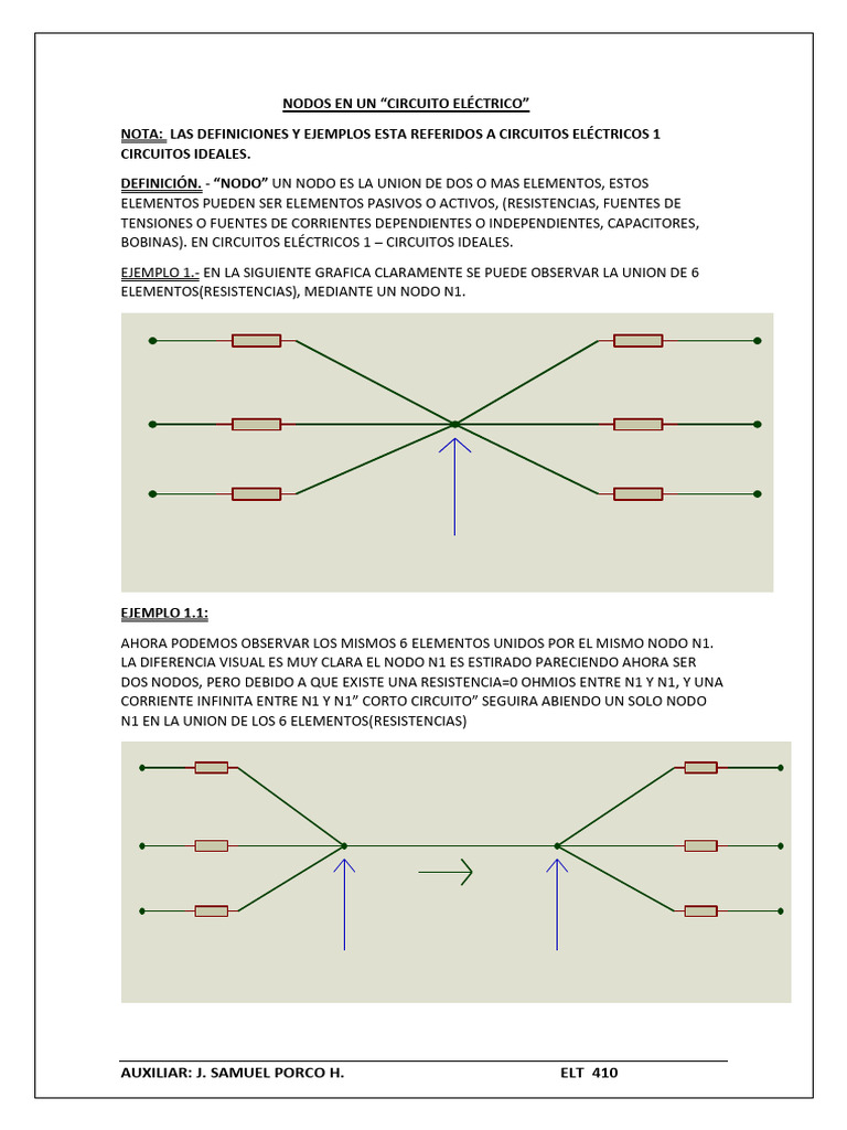 Definición y Ejemplos de Nodos Eléctricos | PDF | Red eléctrica ...