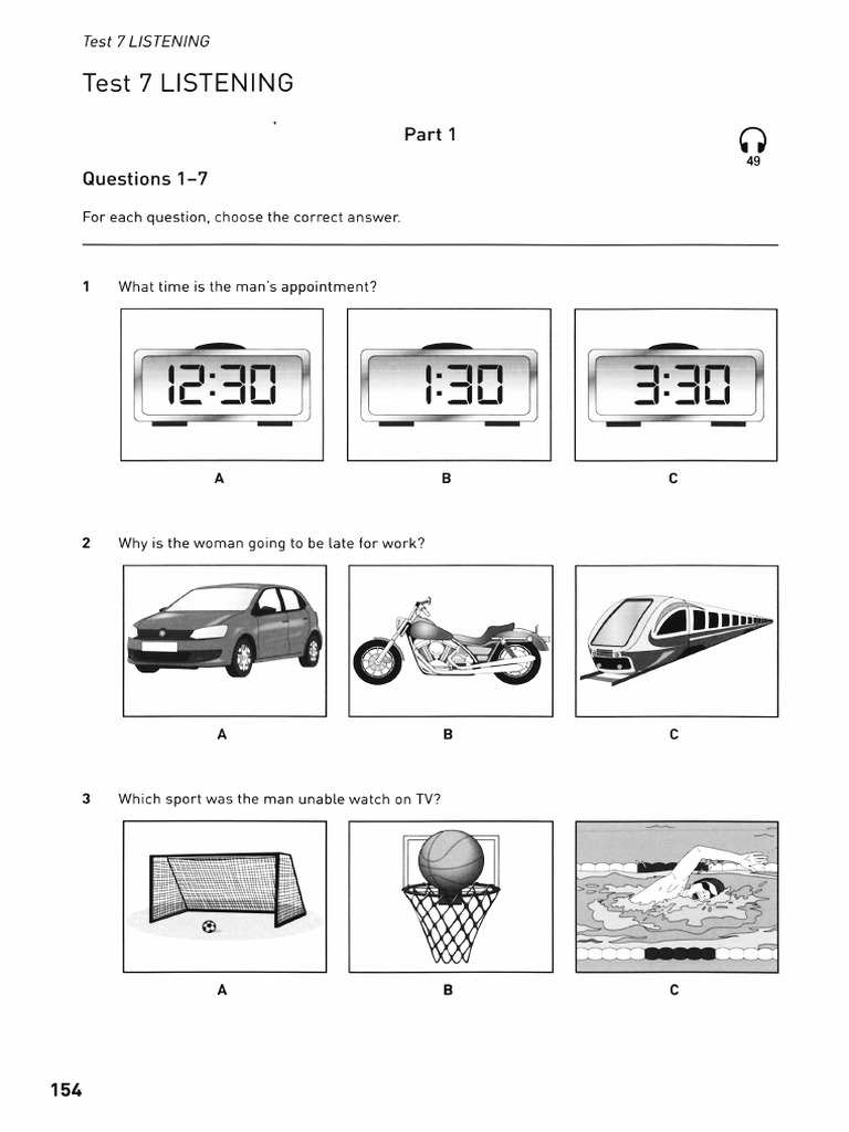 Listening Test 7 Collins Pet | PDF