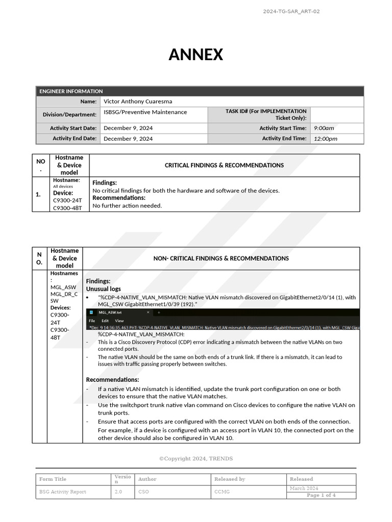 Annex Template | PDF | Computer Network | Computing