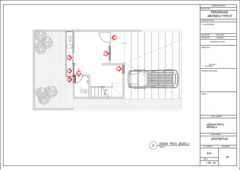 A.8-01 Denah Pintu Dan Jendela LT1-Layout1 | PDF