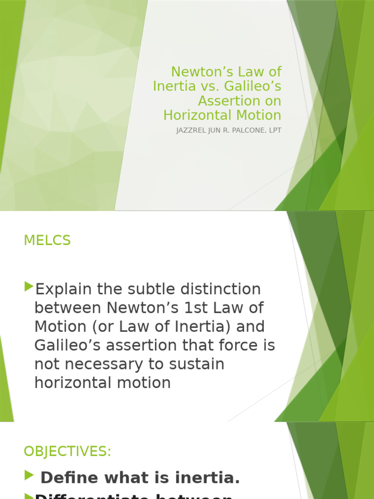 Inertia: Galileo vs. Newton's Laws | PDF | Inertia | Force