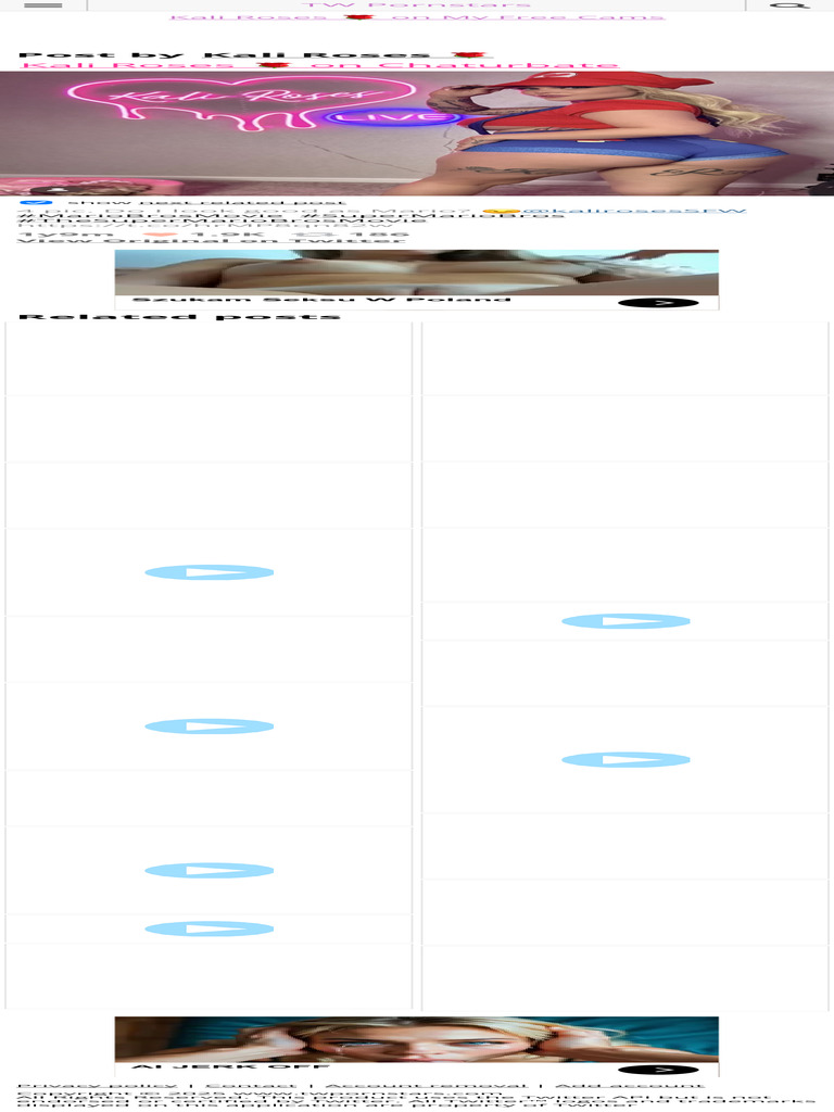 TW Pornstars - 4 Pic. Kali Roses ?. Twitter. Do I Look Good As Mario ...