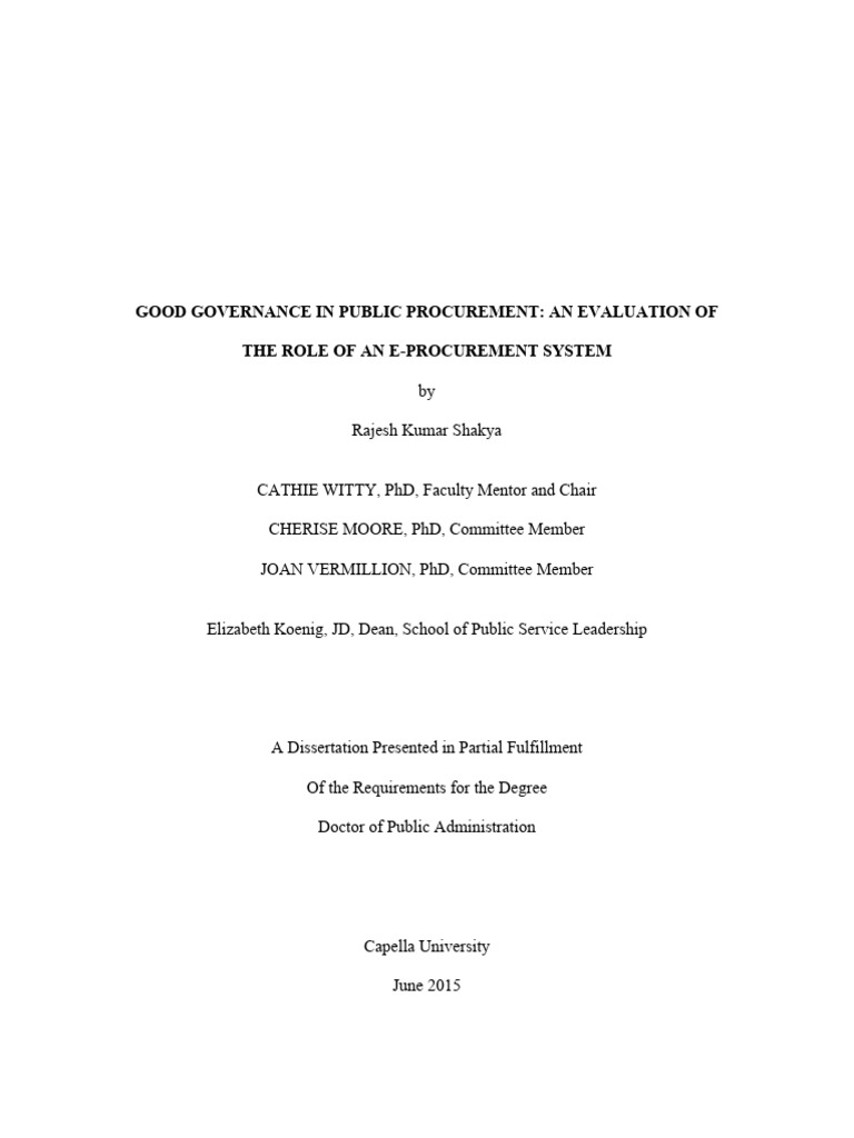 Good Governance in Public Procurement An | PDF | Governance | Procurement