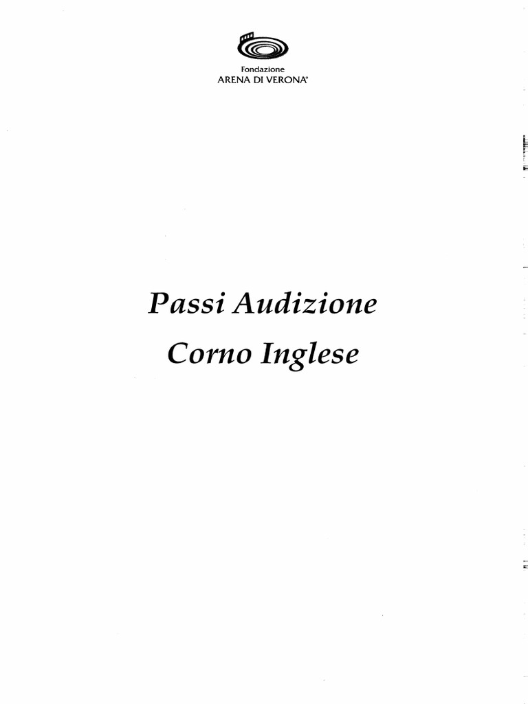 Passi Audizione Corno Inglese | PDF