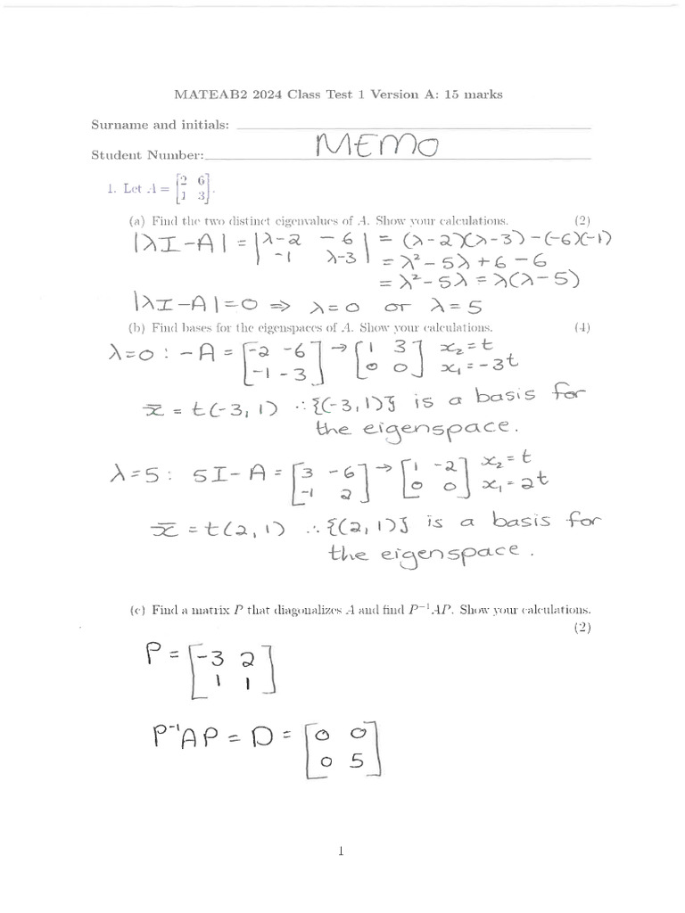 MATEAB2 CT1 VA Memo | PDF