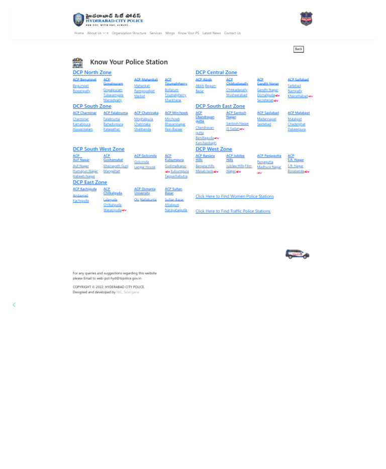Hyderabad Police Station Directory | PDF