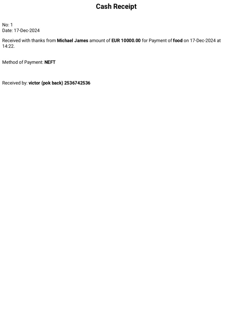 Cash Receipts 1 | PDF