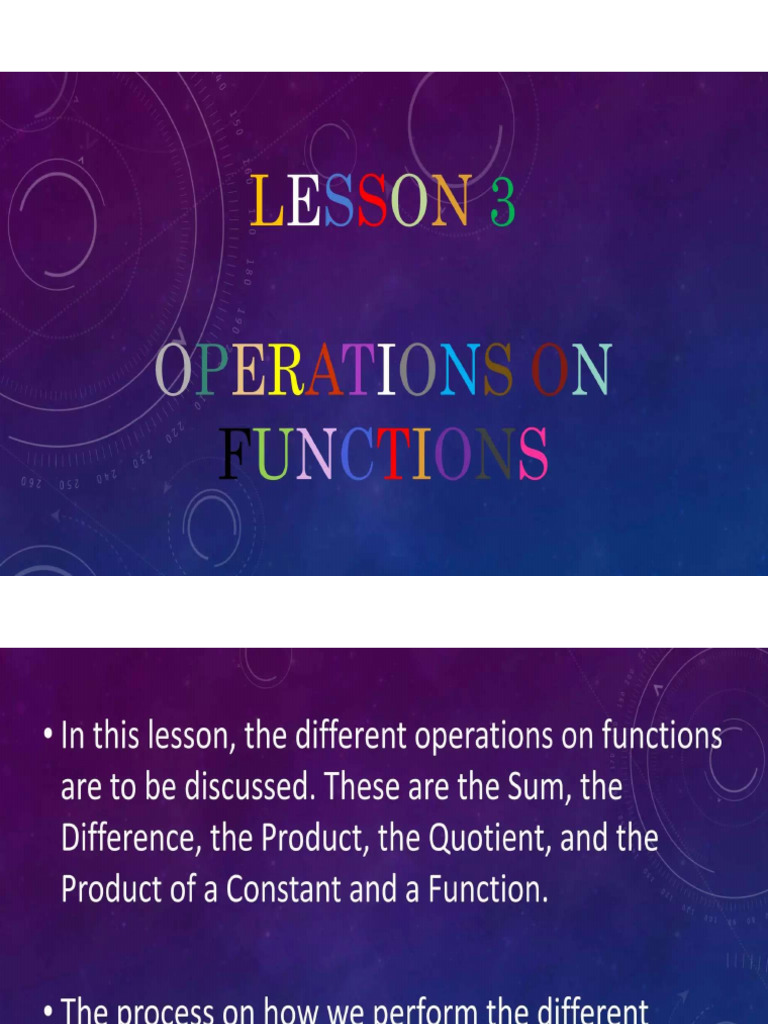 Operations On Functions | PDF