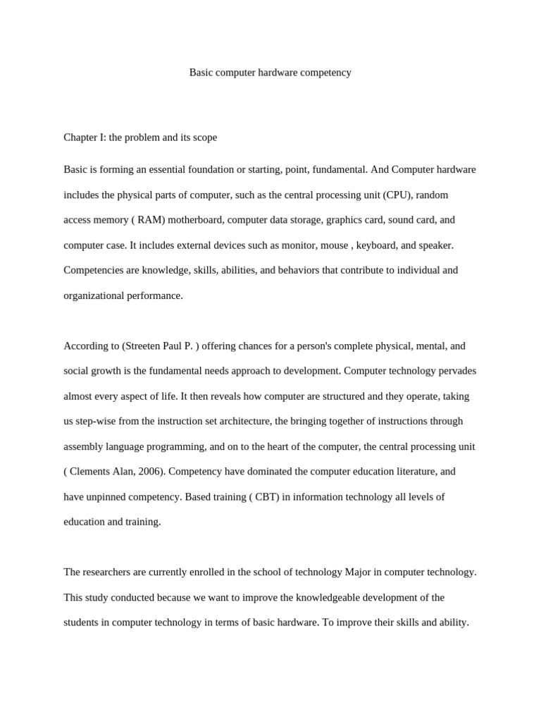 DOCS GROUP 1 Document Final | PDF | Computer Hardware | Learning