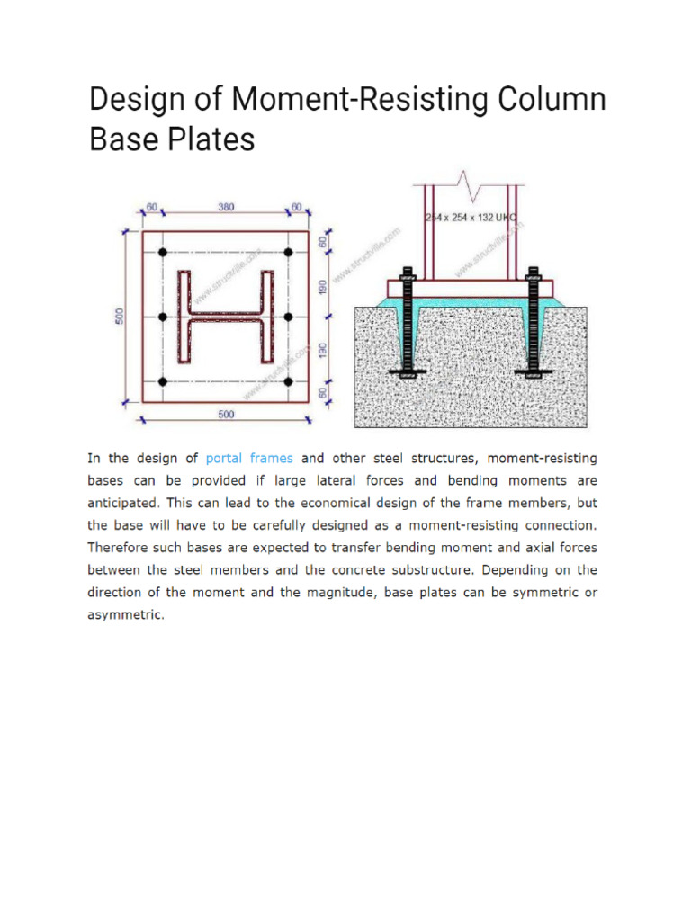 Base plate design | PDF