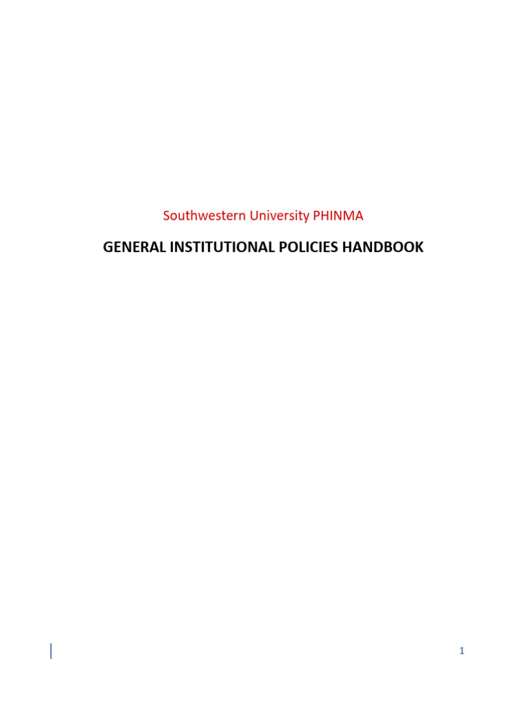 SWU PHINMA Student Handbook SY2324 | PDF