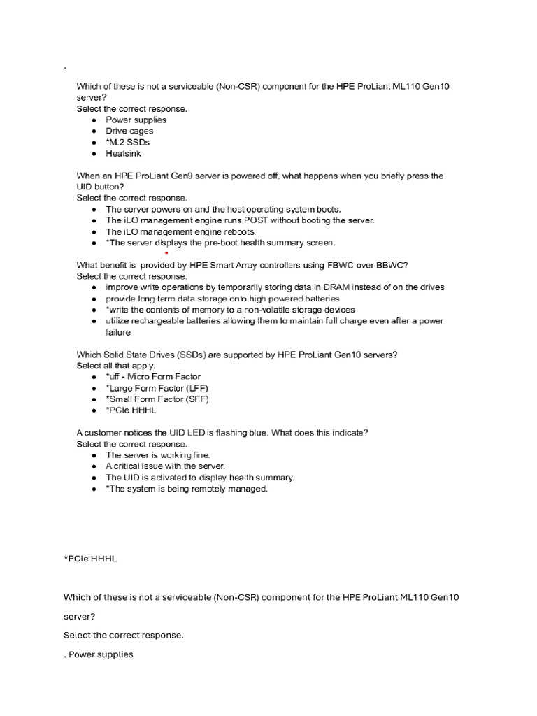 HPE Proliant Server Foundation Test | PDF | Bios | Booting