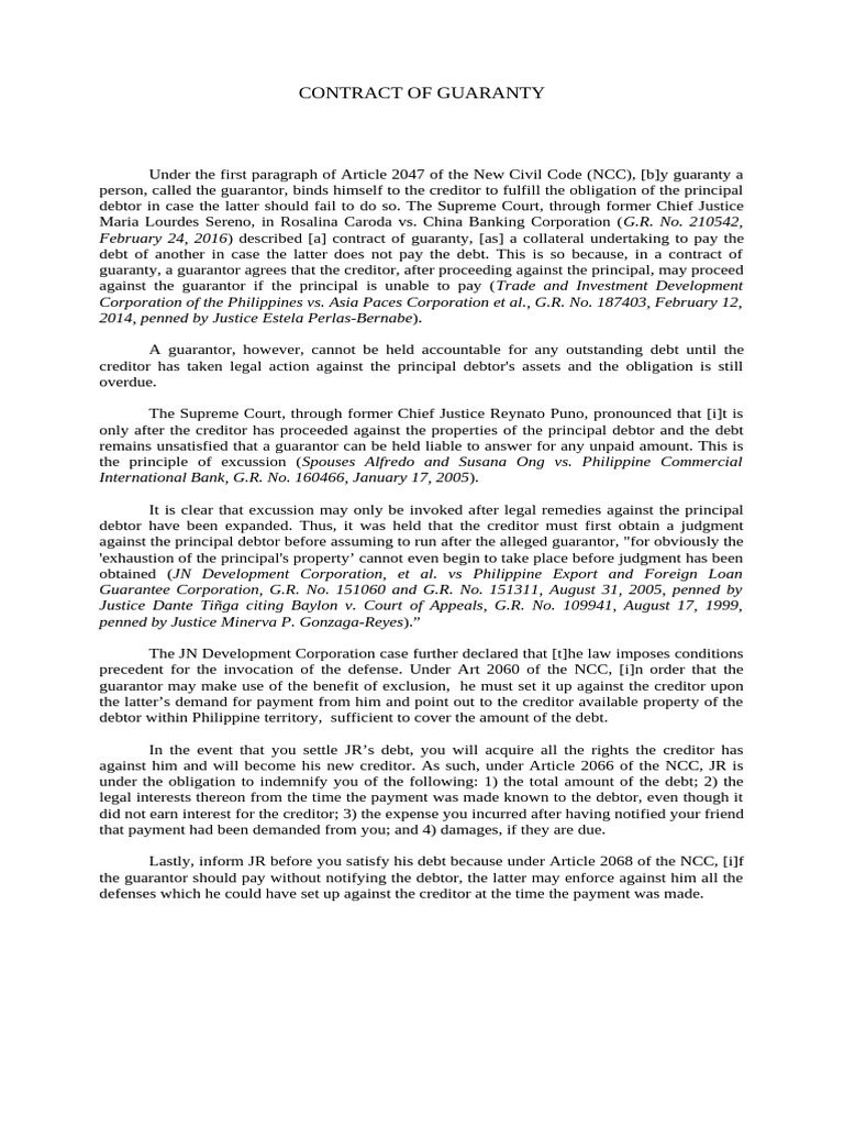 Legal Guide for Guarantors | PDF | Guarantee | Surety