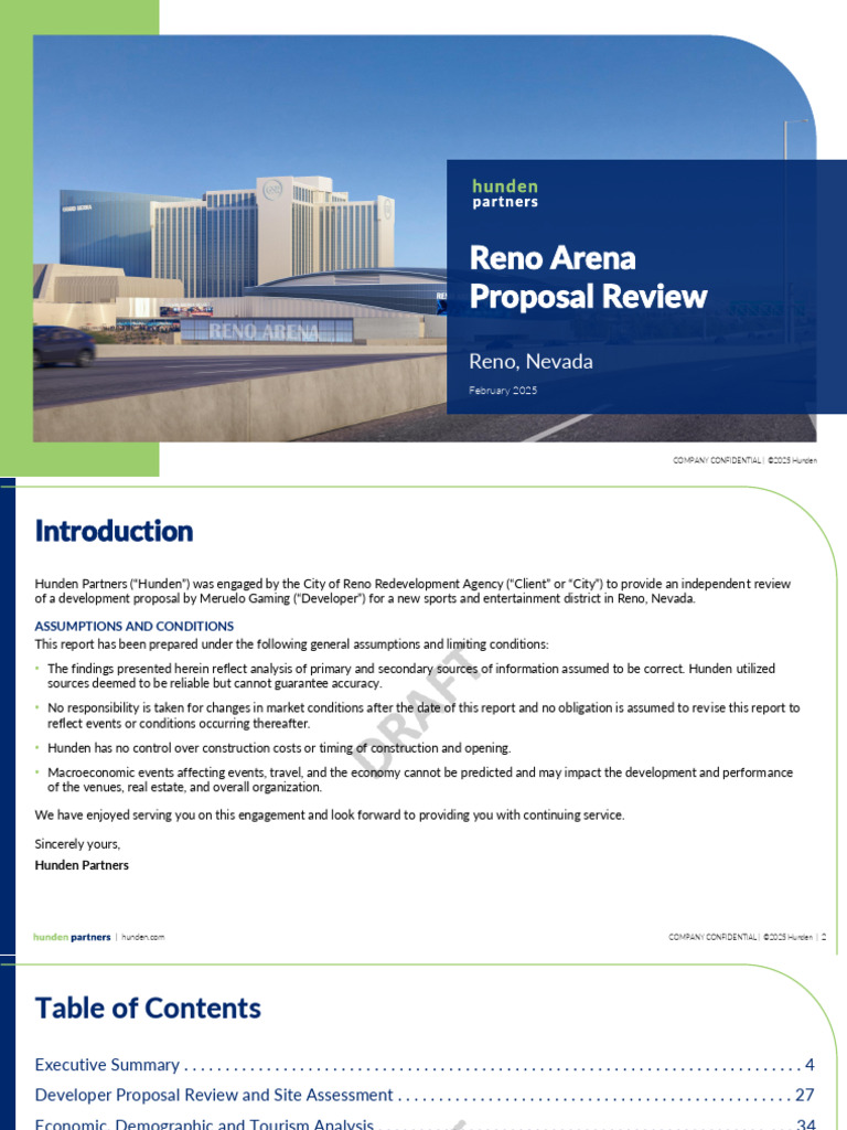 Reno Arena Project Proposal Review | PDF | Taxes | Reno