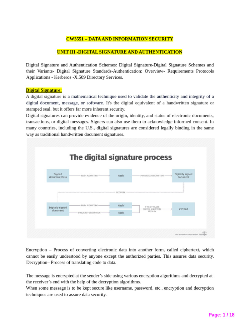 Digital Signatures and Authentication Explained | PDF | Public Key Cryptography | Key (Cryptography)
