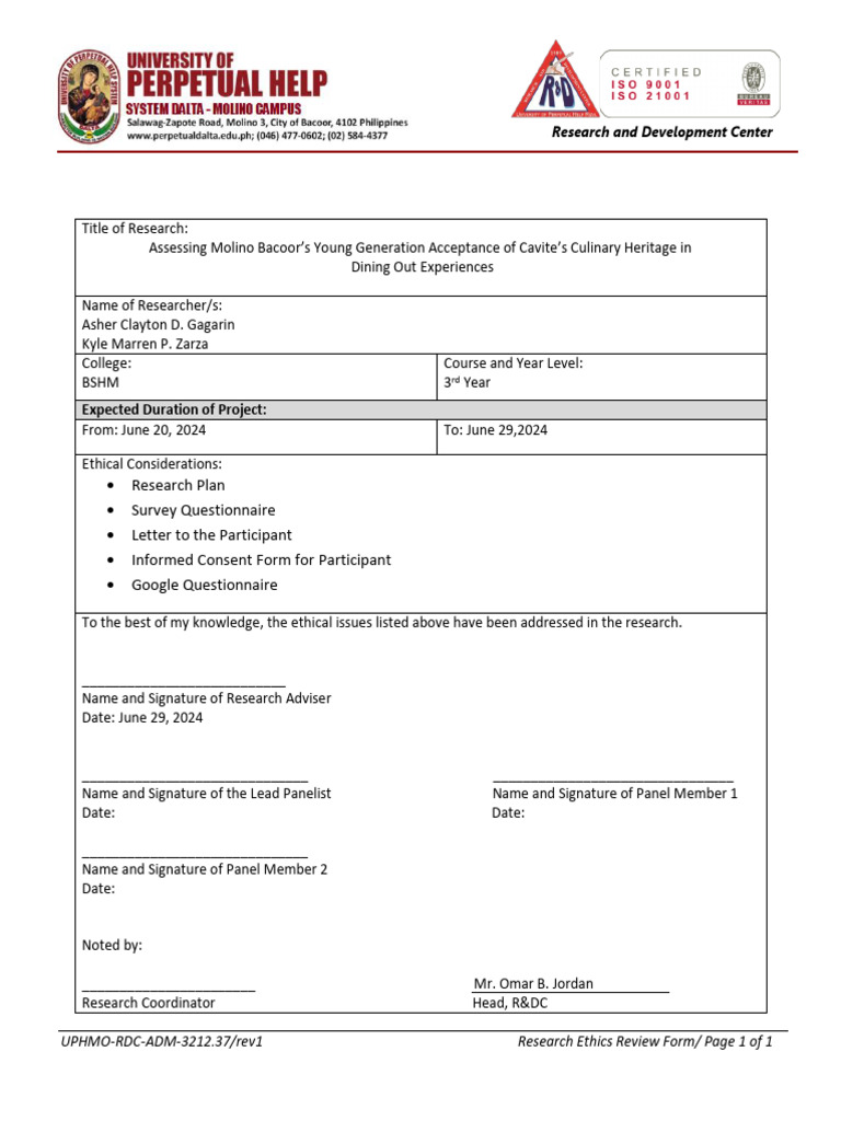 2023_Ethics-Clearance-Form-Student | PDF