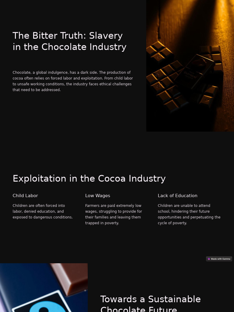 The-Bitter-Truth-Slavery-in-the-Chocolate-Industry | PDF