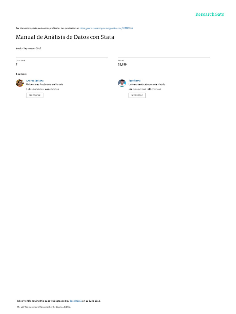 Manual de Analisis de Datos Con Stata | PDF
