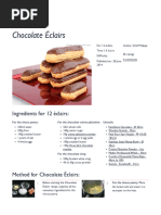 Classic Éclair Choux Paste | PDF