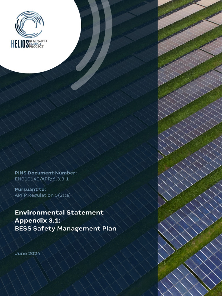 BESS Safety Plan for Helios Project | PDF | Risk | Safety