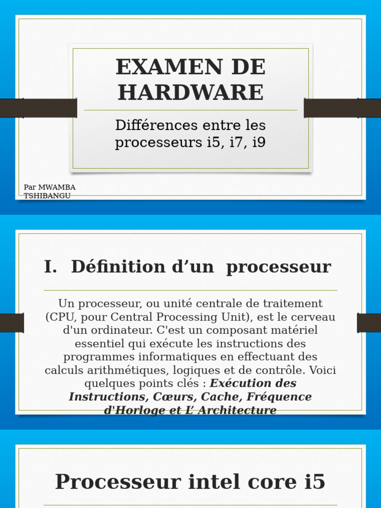Processeur | PDF | Microprocesseur multi-cœur | Processeur graphique