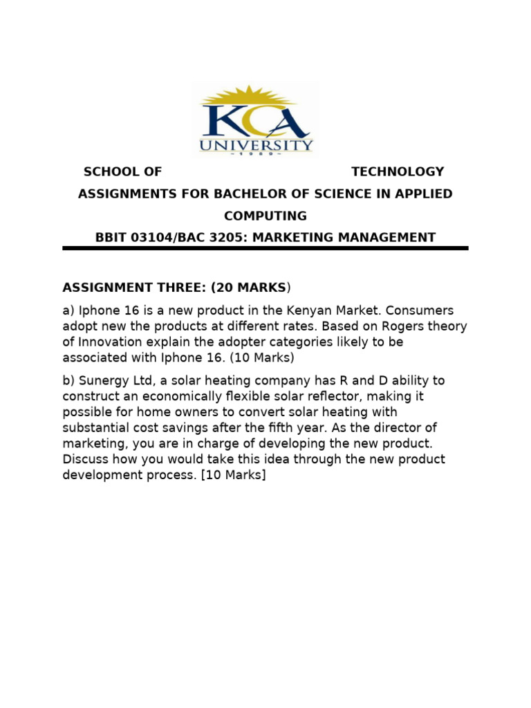 Assignments 3 Marketing Management | PDF