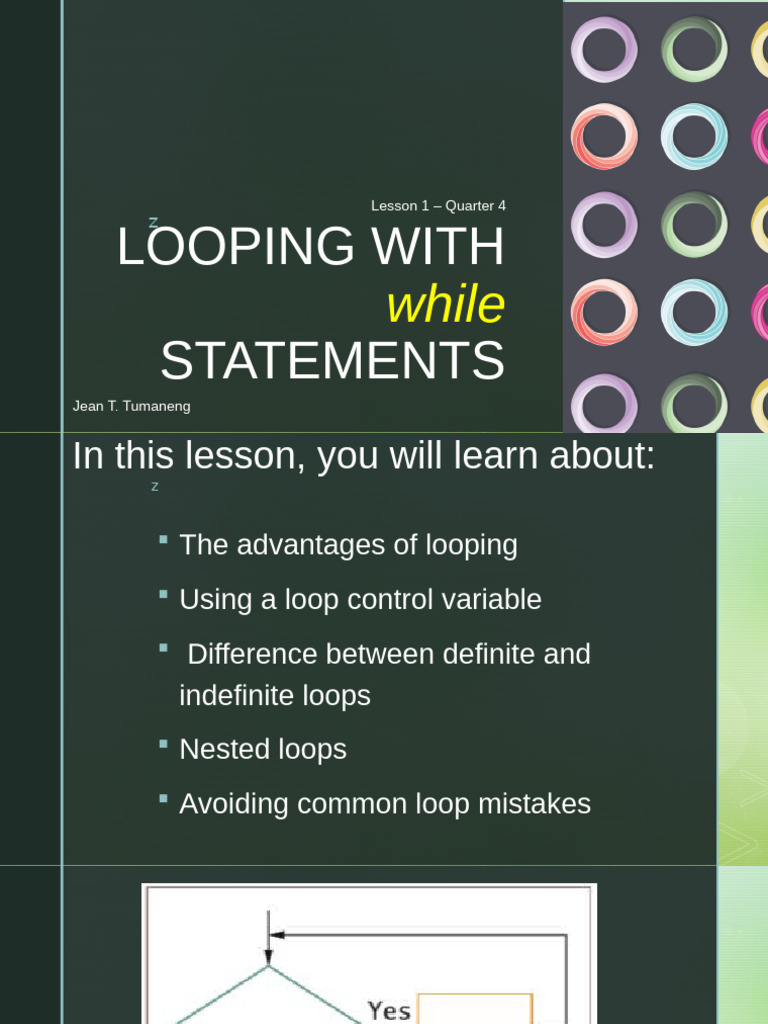 Quarter-4-Lesson-1-Looping-with-while-statements-student-copy | PDF | Control Flow | Programming ...