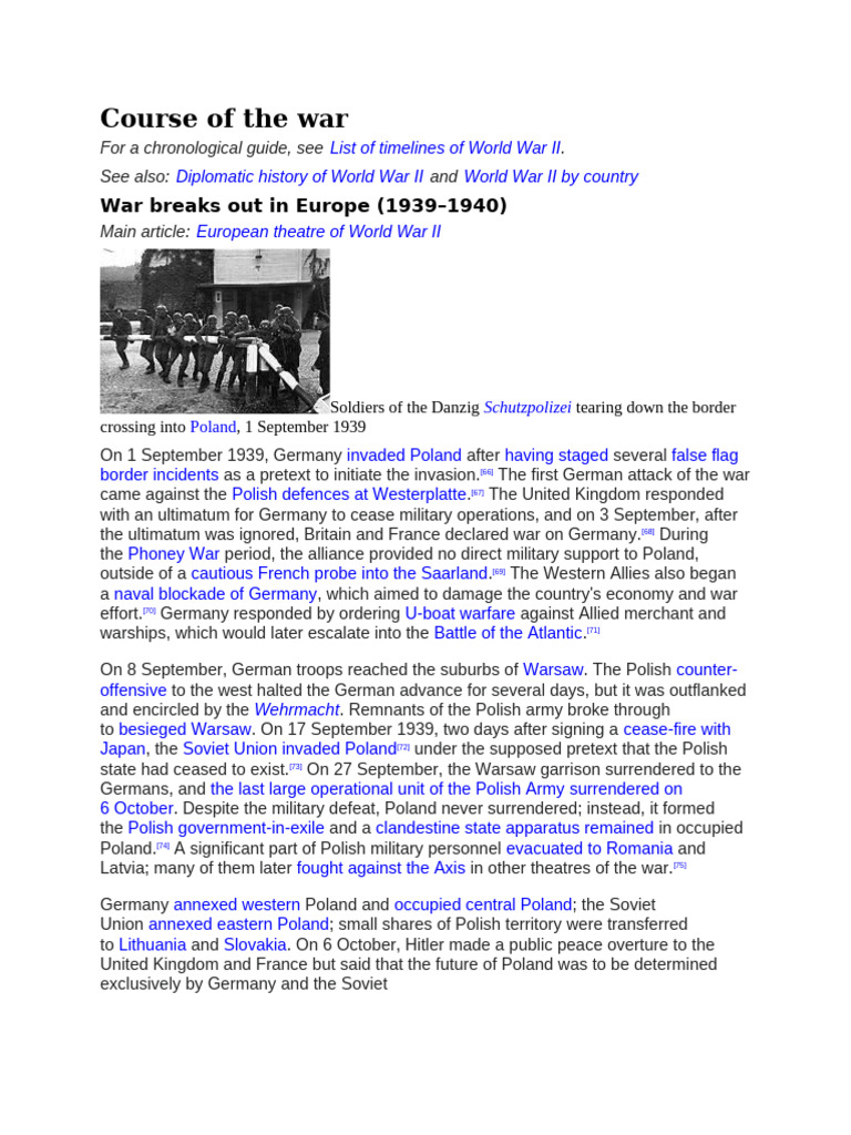 Course of The War | PDF