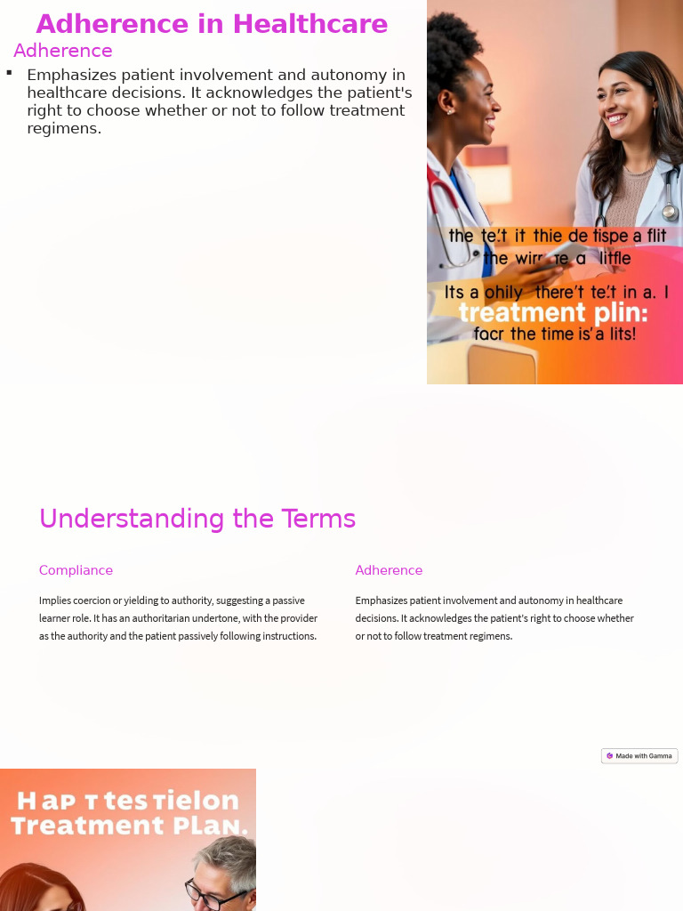 Adherence Vs Compliance in Healthcare | PDF | Health Sciences | Social ...