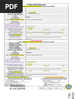 MARRIAGE - LICENSE - Application Form | PDF | Marriage License ...