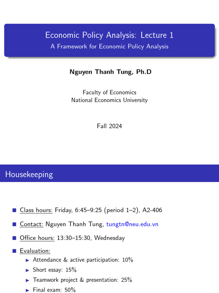 EPA Lec1 Handout | PDF | Macroeconomics | Policy Analysis