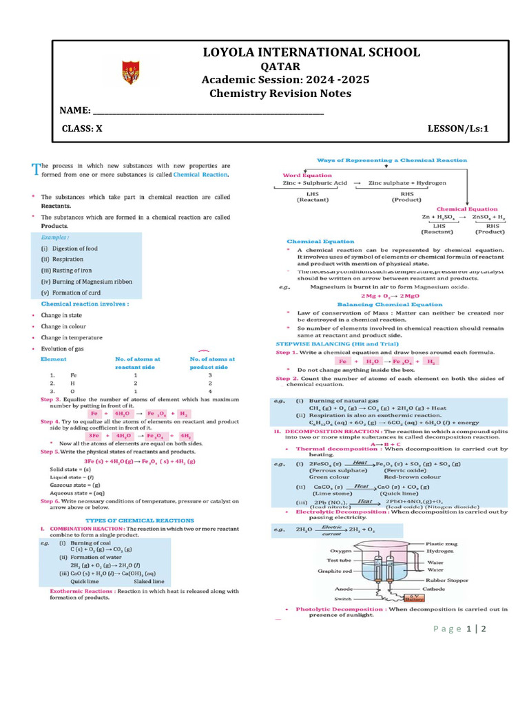 Loyola International School: Qatar Academic Session: 2024 2025 ...